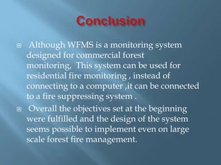 Wild fire monitoring system | PPTX