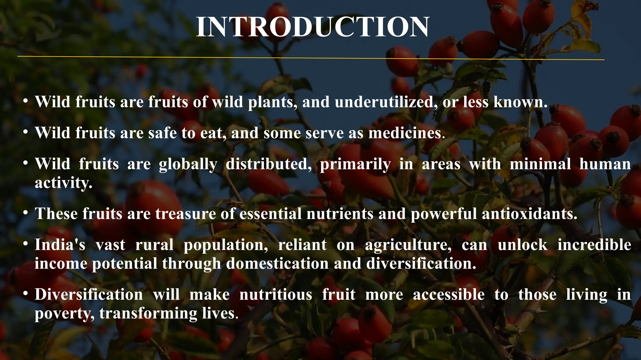 Edible Wild Fruits of Uttarakhand, their Domestication and ...