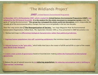 Killing the Heartland, The Wildlands project: war on mankind | PDF ...