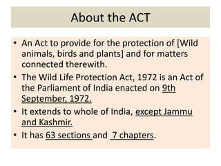 Wildlife act 1972 | PDF | Zoos & Aquariums | Attractions