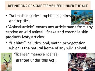 Wildlife act 1972 | PDF | Zoos & Aquariums | Attractions