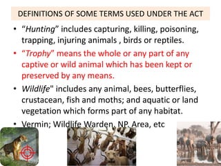 Wildlife act 1972 | PDF