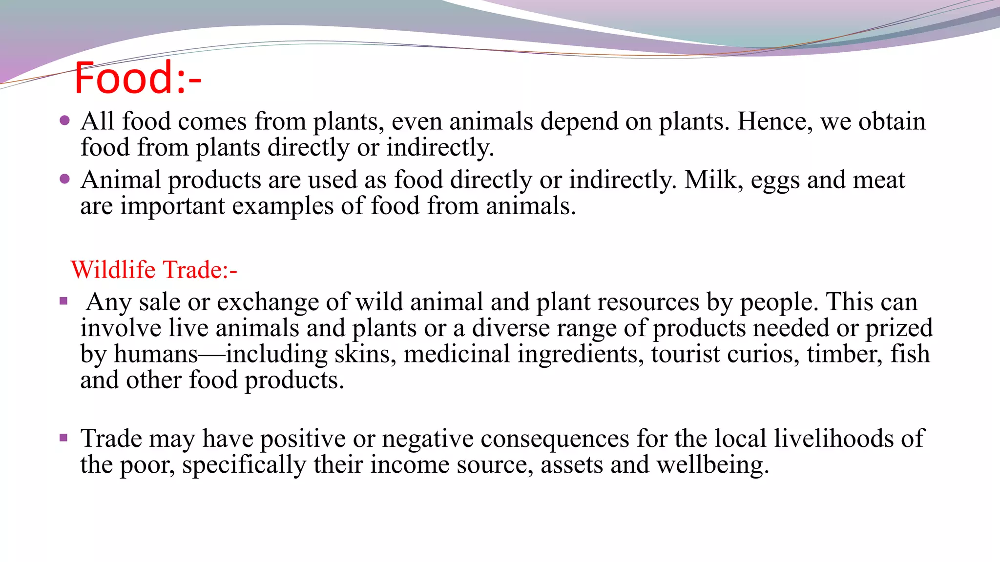 Wildlife and livelihood | PPTX