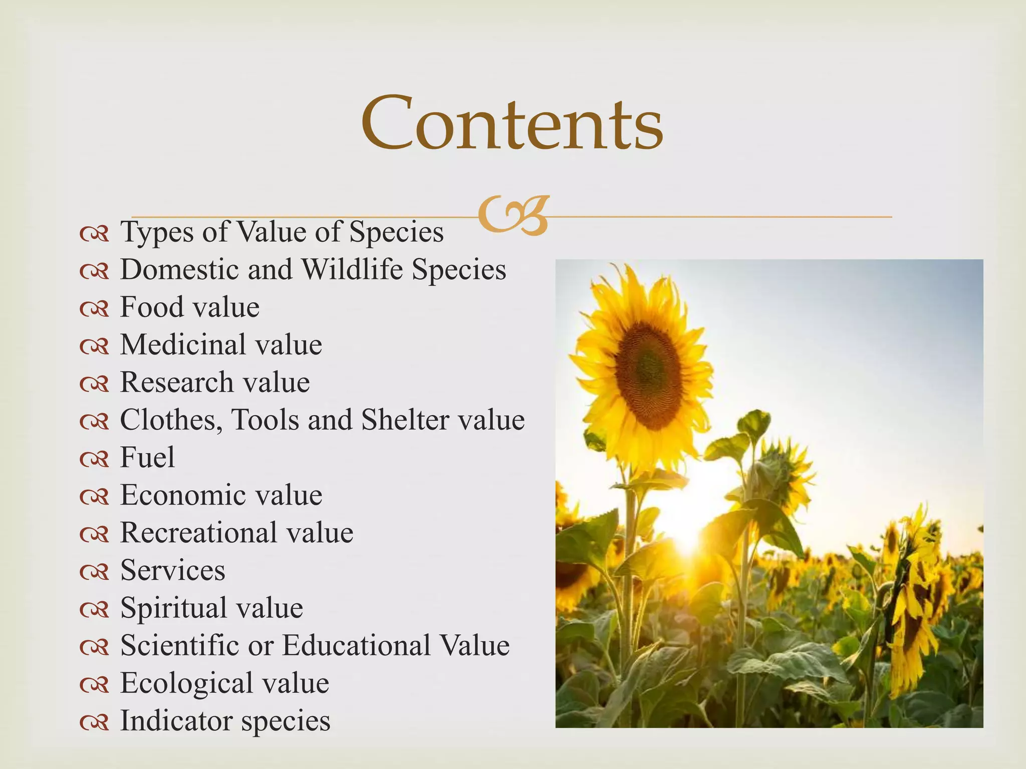 instrumental value of species | PPTX