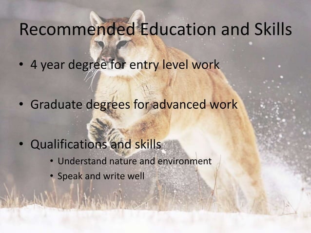 Wildlife biologist powerpoint | PPT