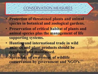 Wildlife conservation and its benefits | PPTX