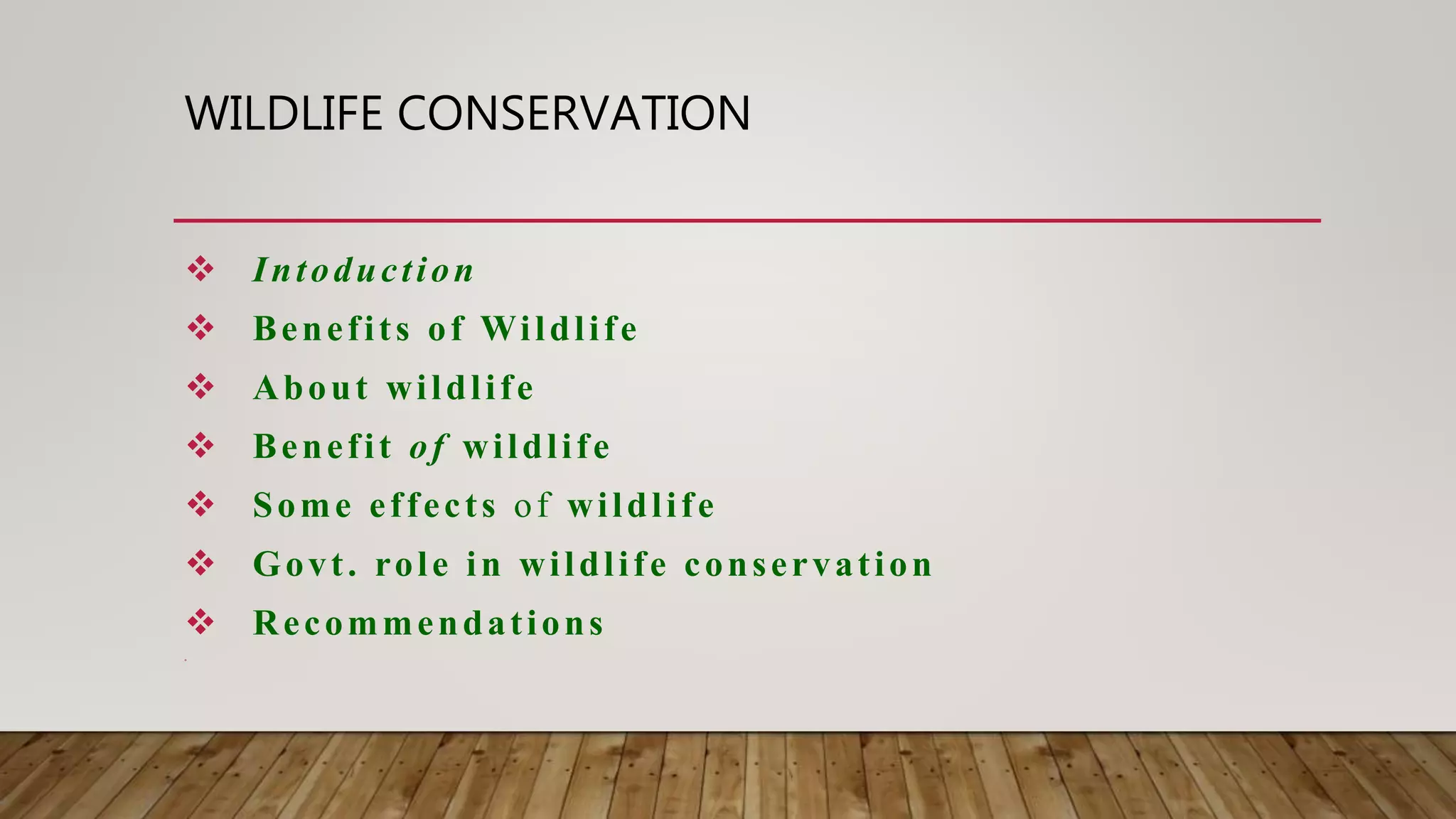 Wildlife Conservation Ppt Pptx