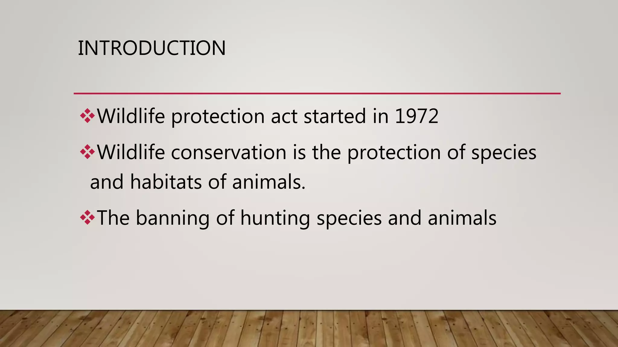 Wildlife conservation ppt | PPTX