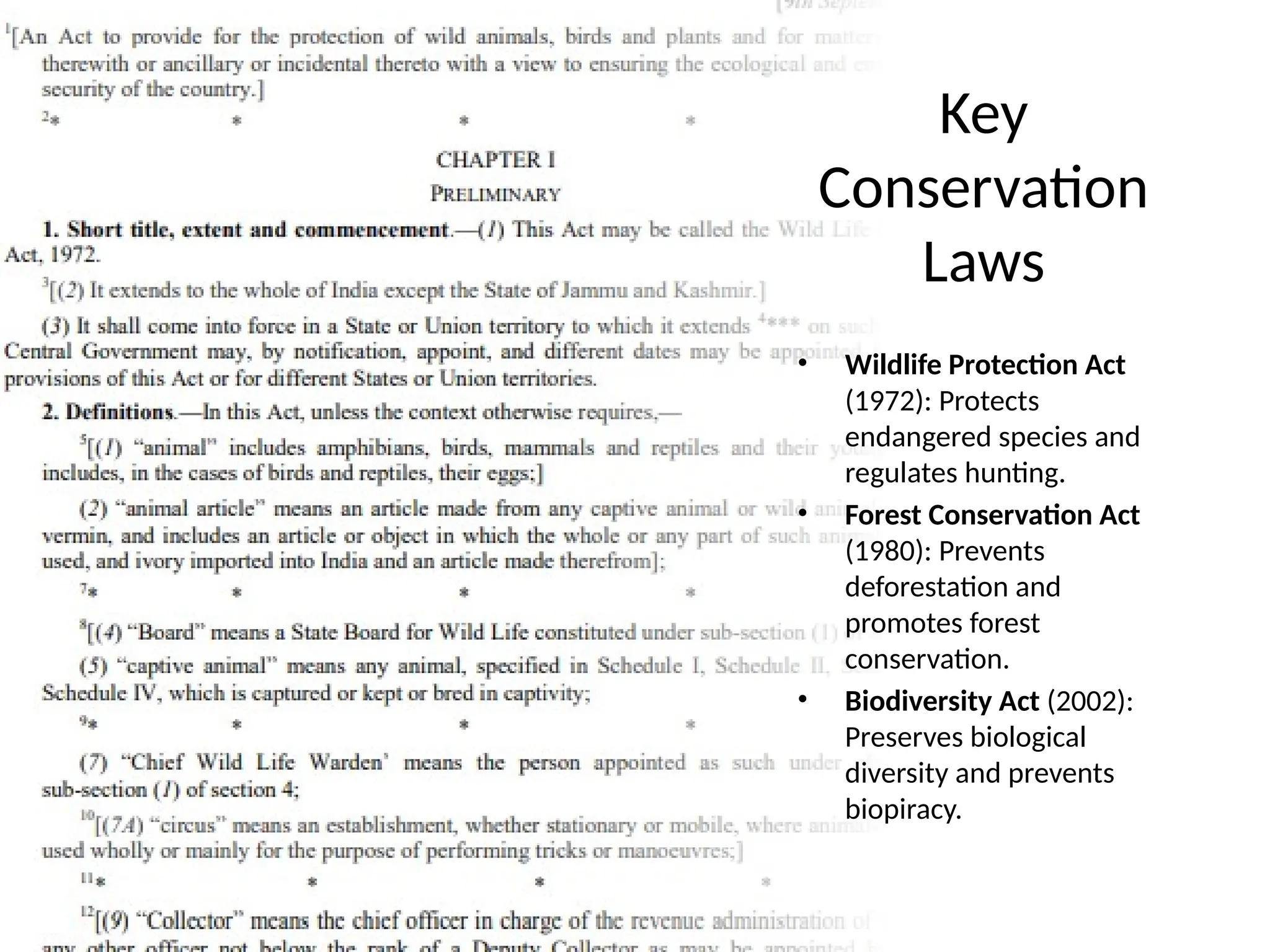 An Introduction to Wildlife Conservation in India | PPTX