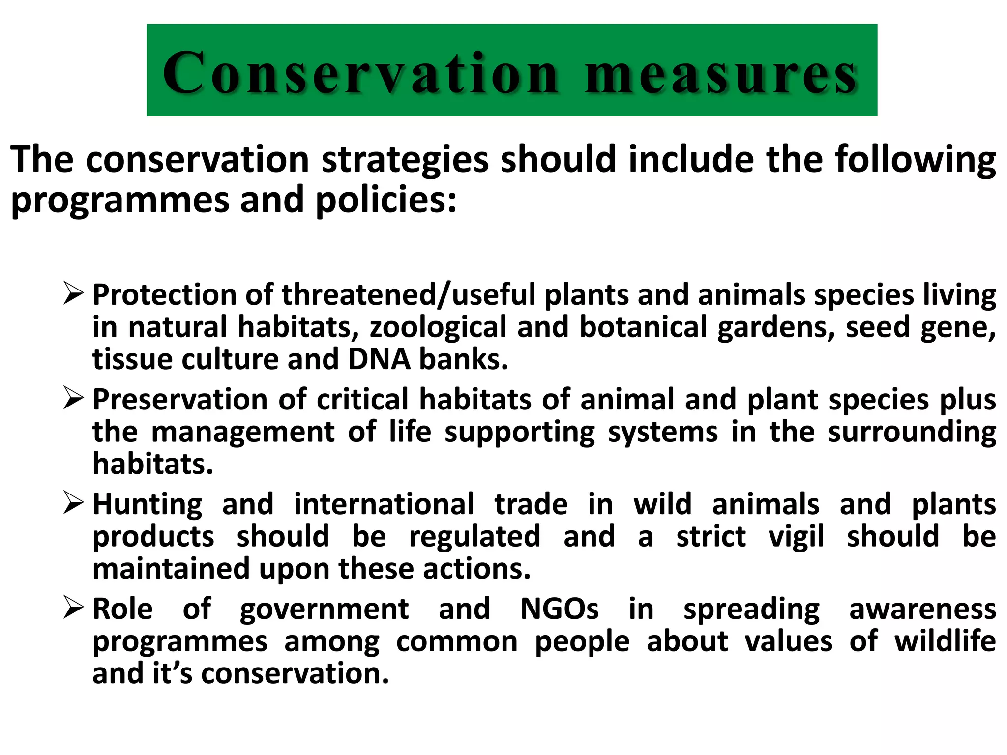 Wildlife conservation | PPTX