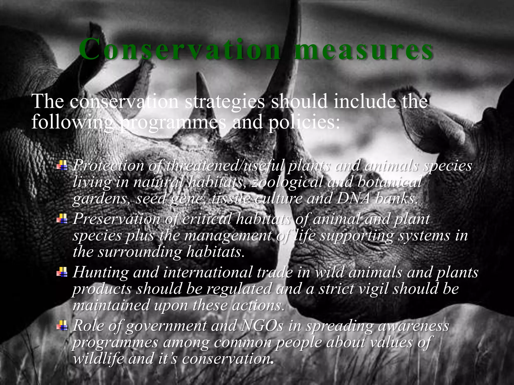 Wildlife conservation in India(ppt) | PPTX