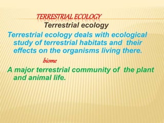 Wild life ecology | PPTX