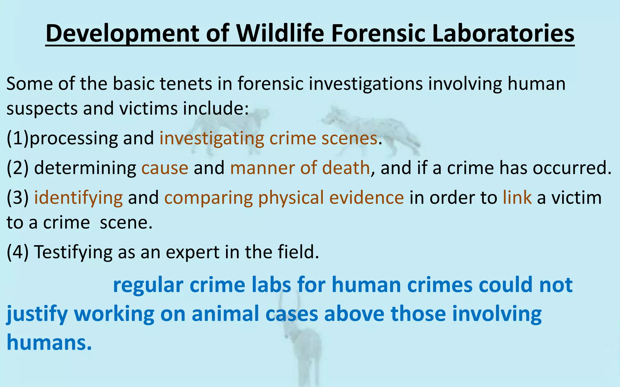 Wild life forensics | PPT