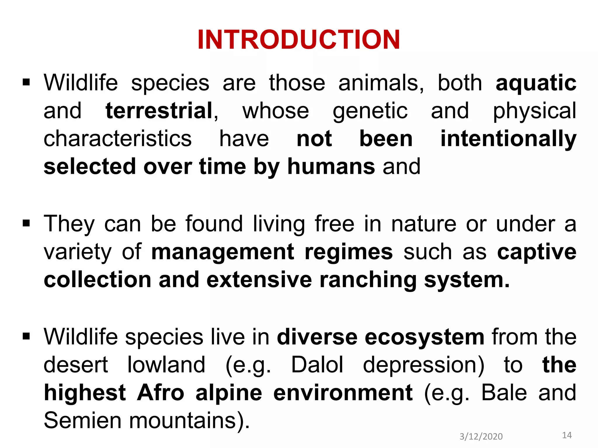 Wildlife lecture notes | PDF