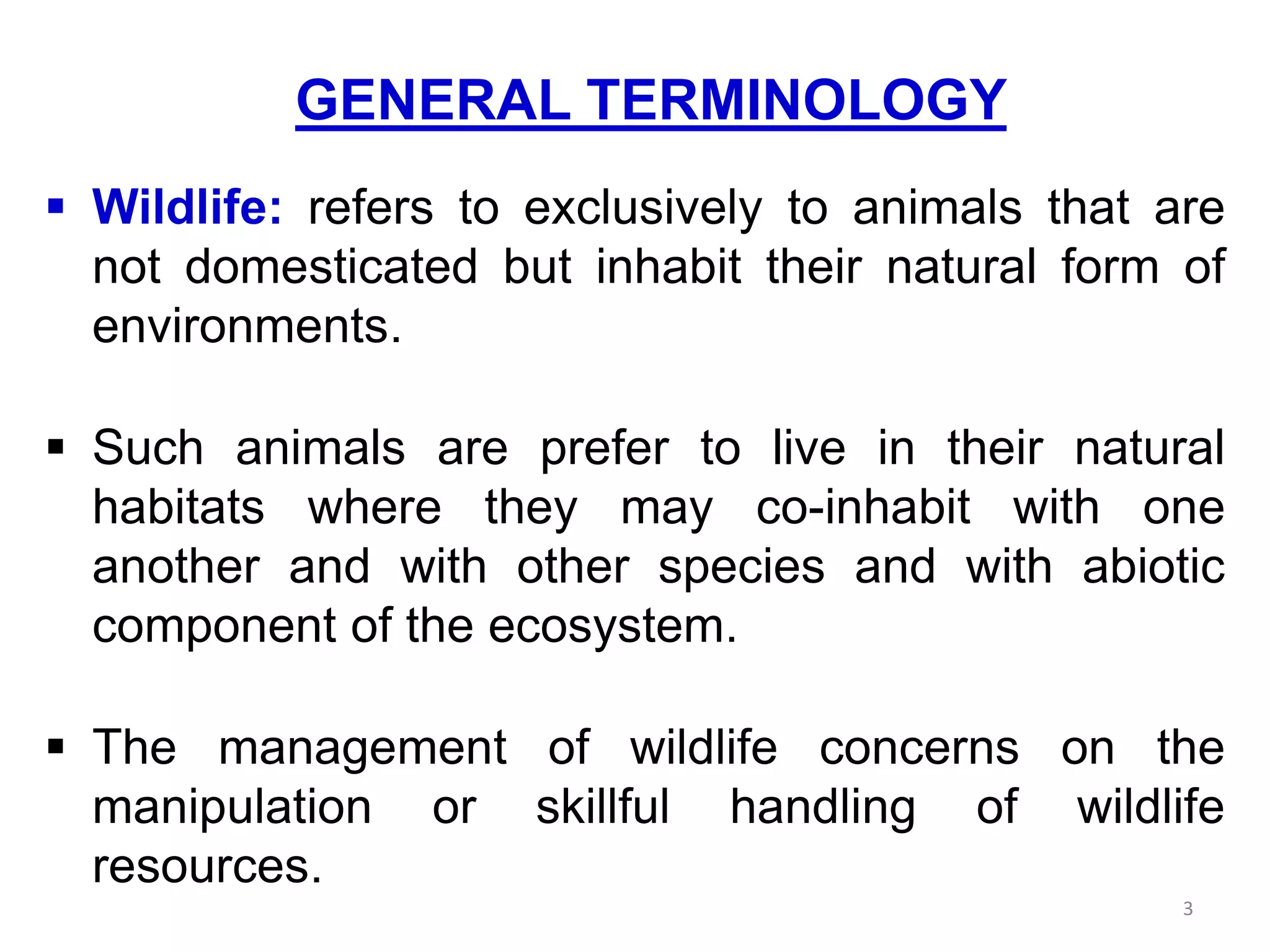 Wildlife lecture notes | PDF