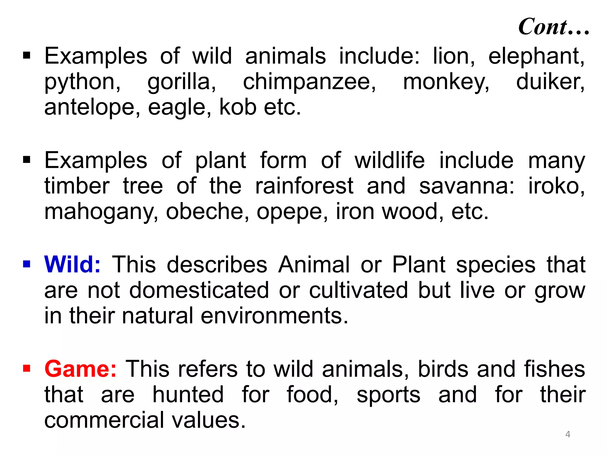 Wildlife lecture notes | PDF