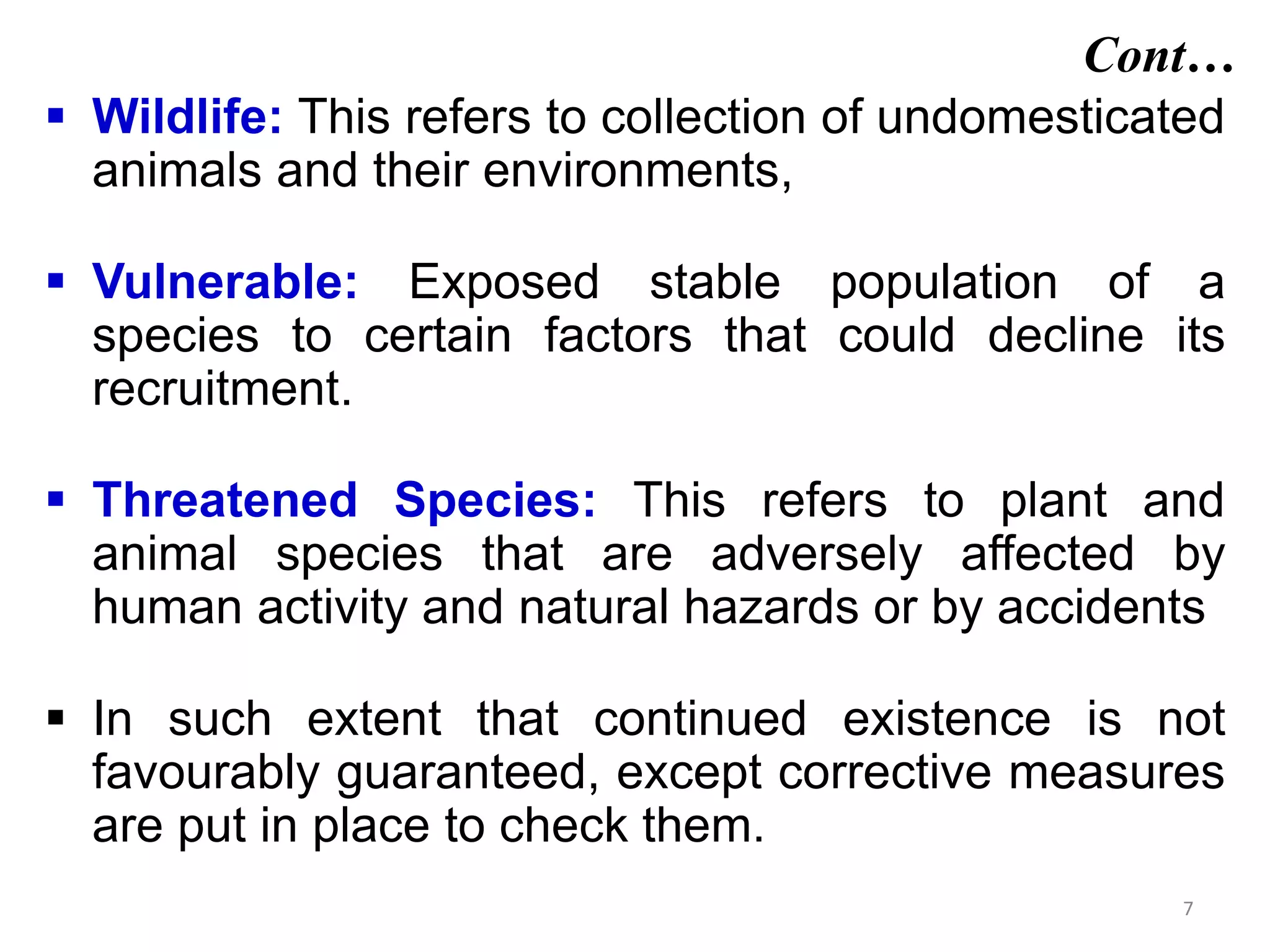 Wildlife lecture notes | PDF