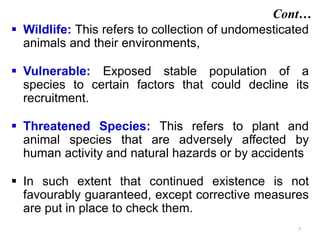 Wildlife lecture notes | PDF