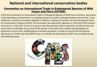 Wildlife management techniques and methods of wildlife conservation | PPTX