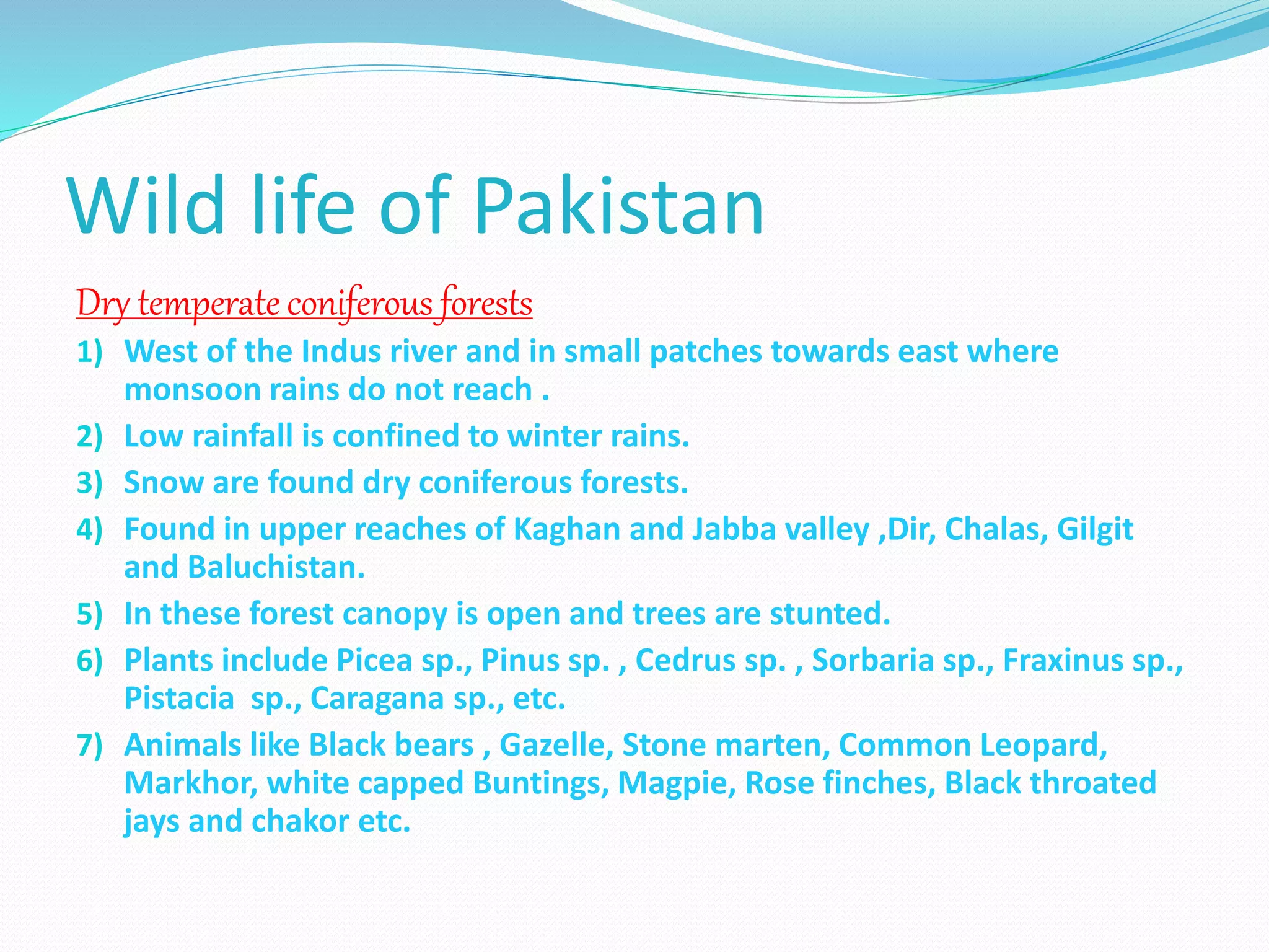 Wild life of pakistan | PPTX