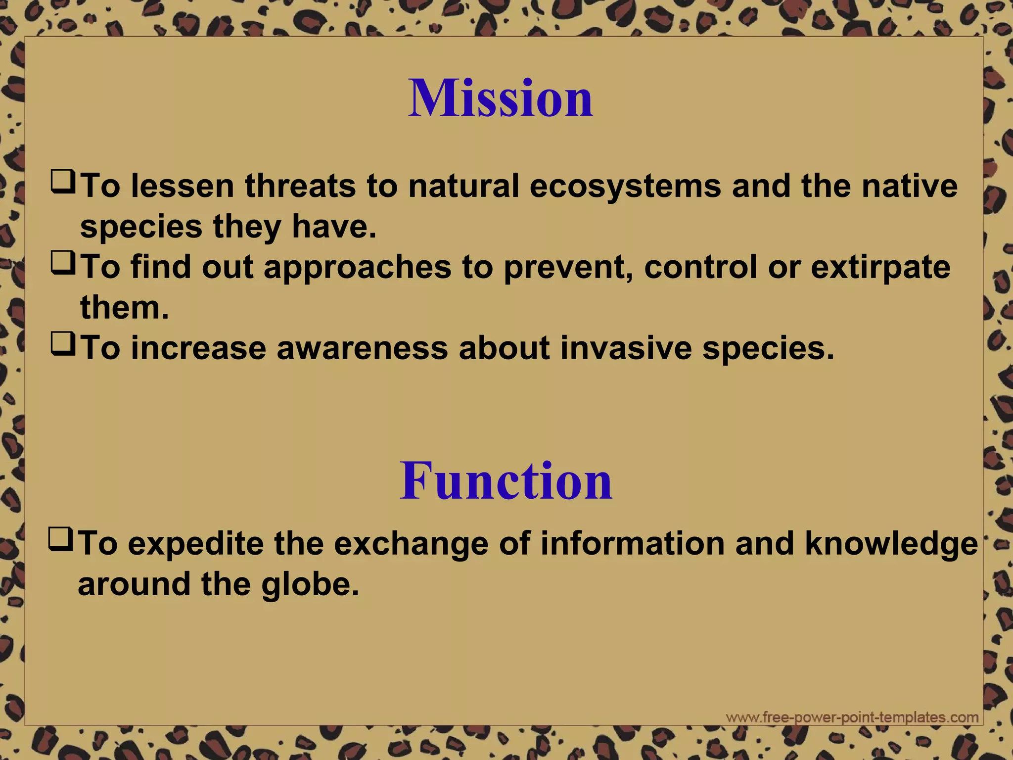 Invasive Species Specialist Group-ISSG | PPT