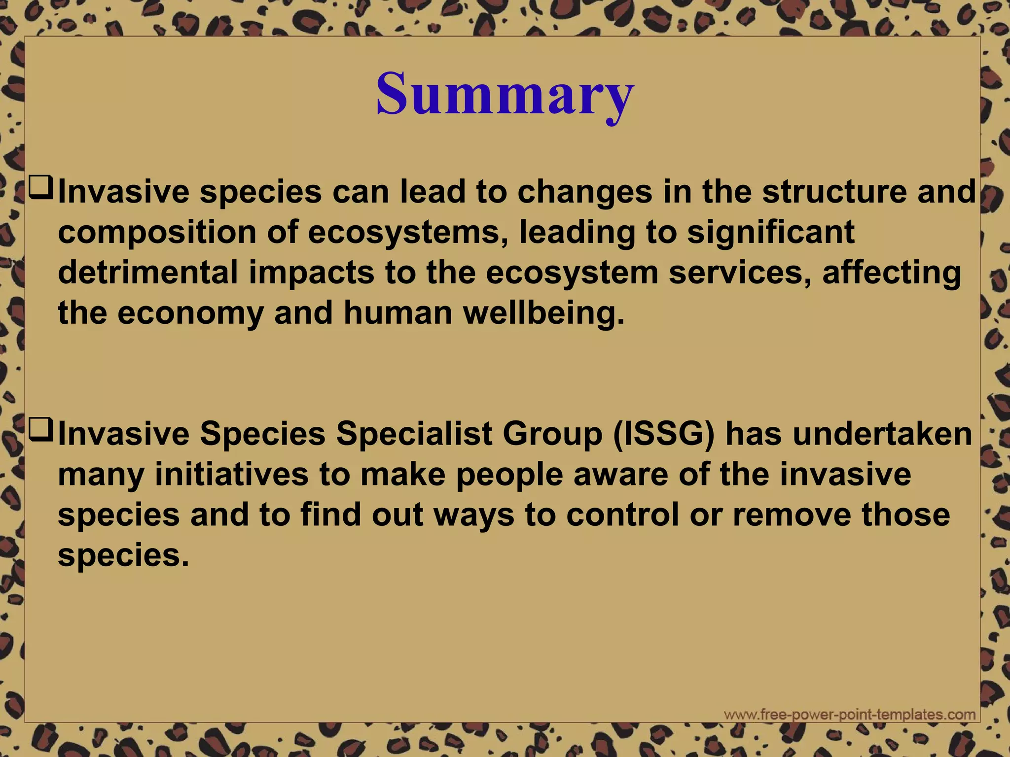 Invasive Species Specialist Group-ISSG | PPT