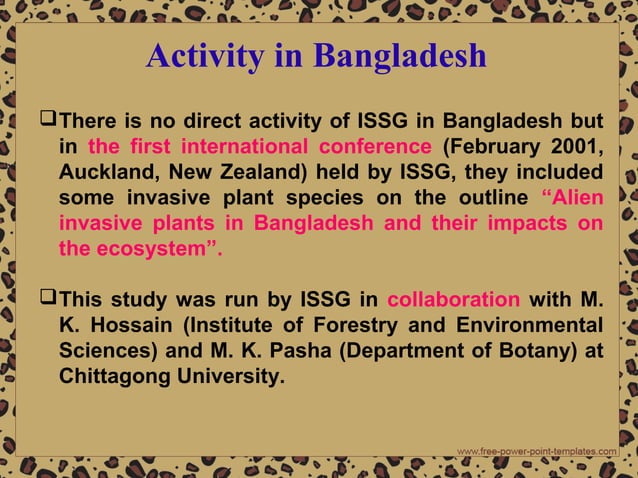 Invasive Species Specialist Group-ISSG | PPT