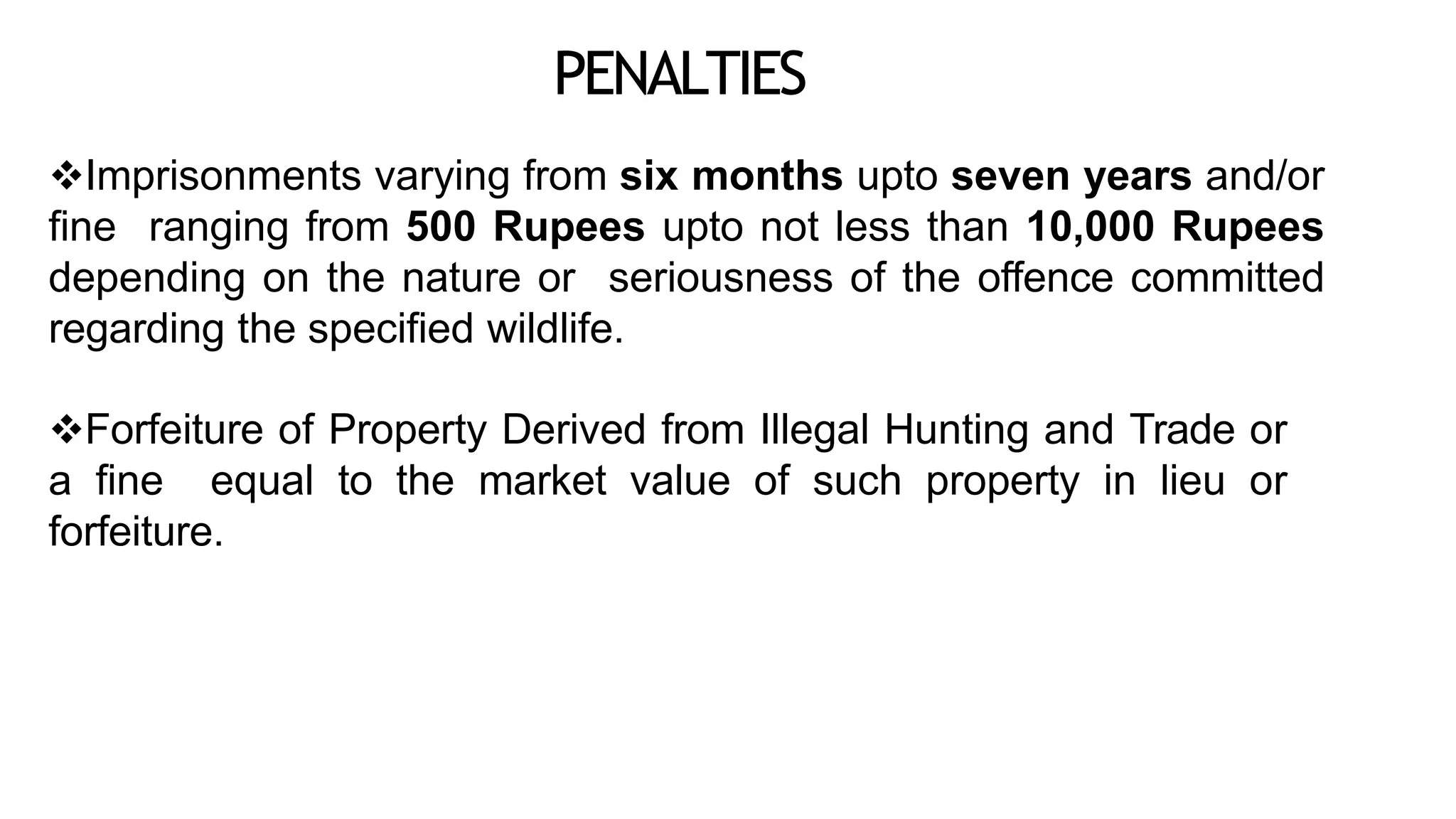 Wild Life Protection Act, 1972 | PPTX