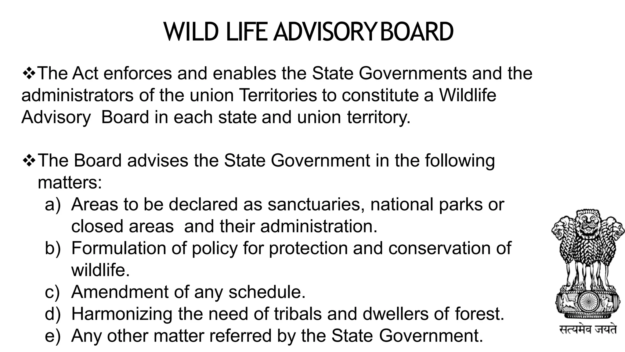 Wild Life Protection Act, 1972 | PPT