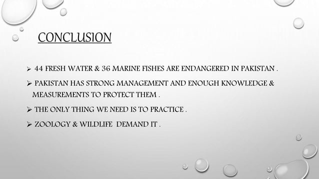 fishes conservation in pakistan | PPTX | Fish and Aquariums | Pets
