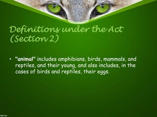Wildlife protection act | PPTX