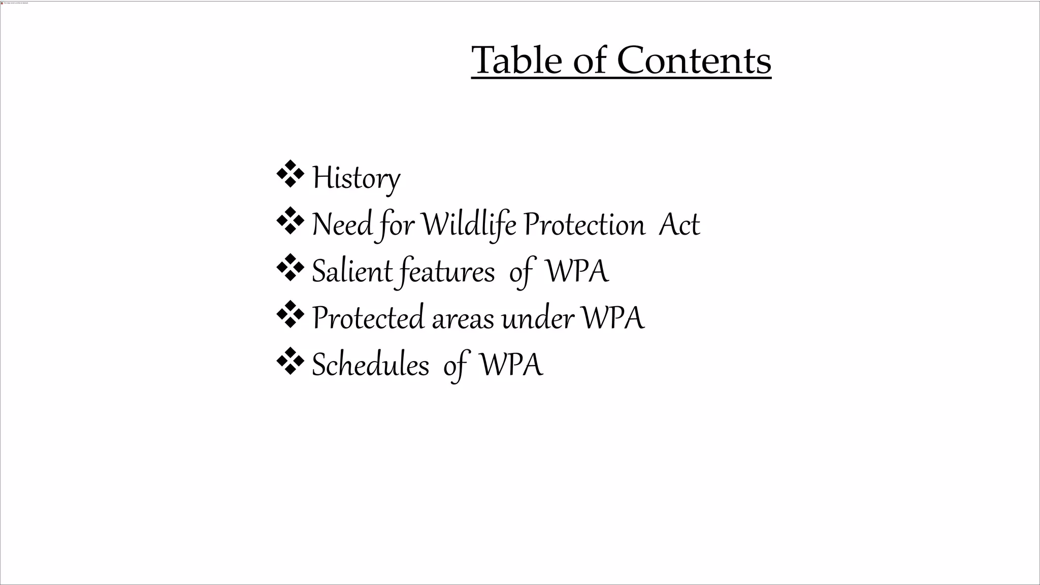 Wildlife protection Act.pptx
