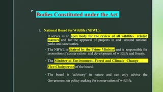 Wildlife Protection act, 1972 | PPTX