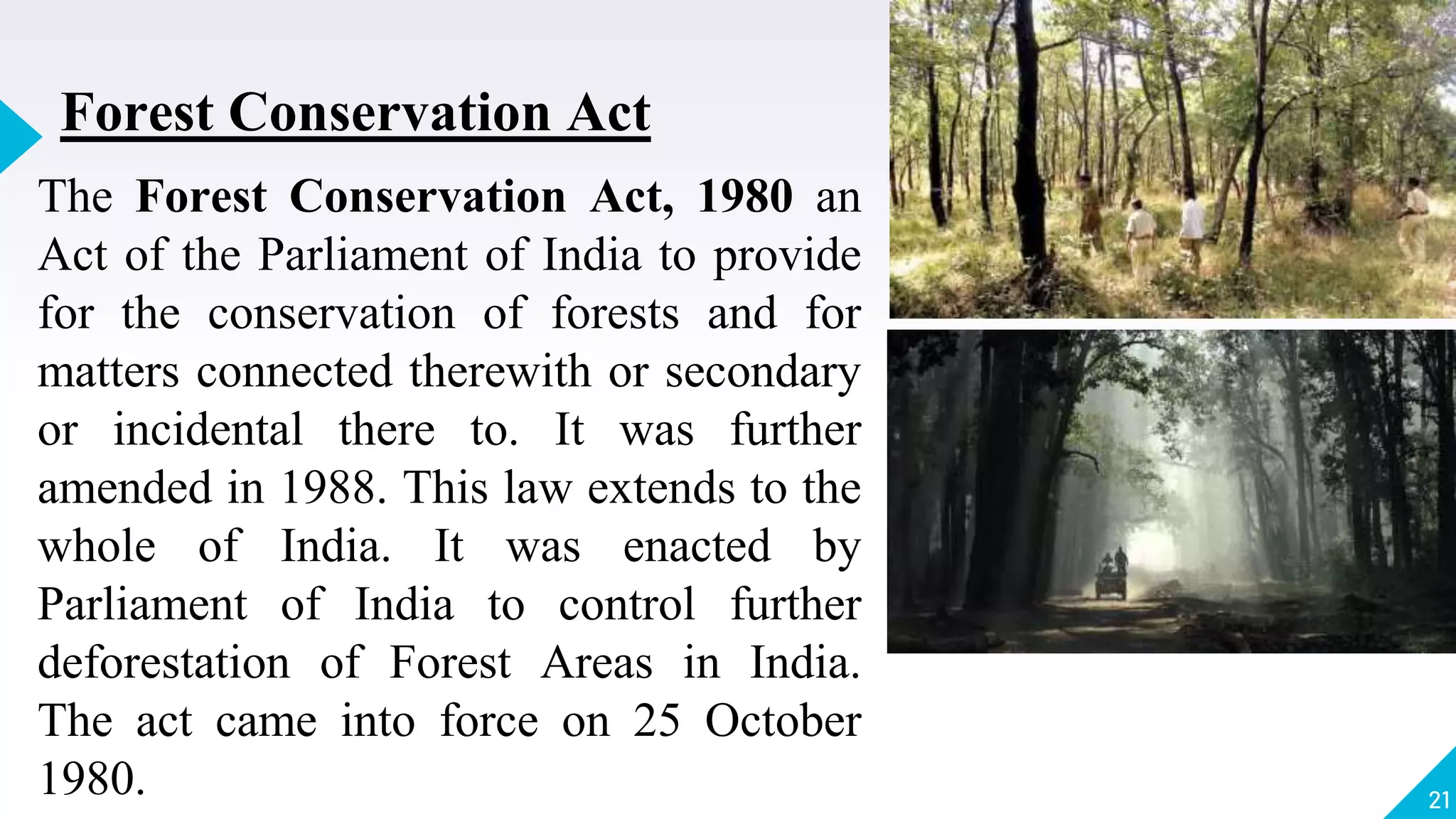 Wildlife protection and Forest Conservation Act | PPTX