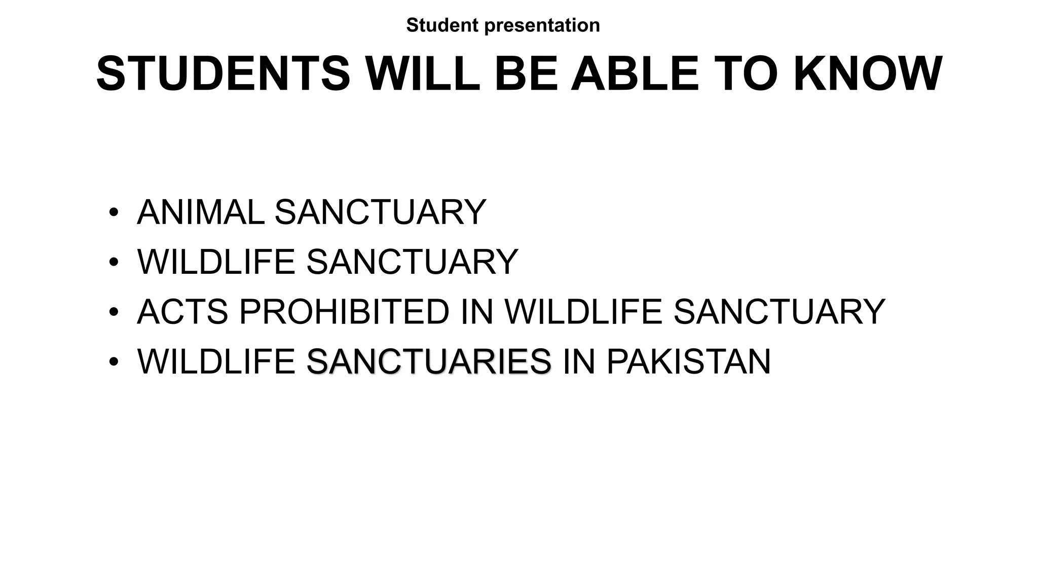 WILDLIFE SANCTUARY.......wildlife ppt.pptx | Zoos & Aquariums | Attractions