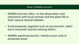 Wildlife tourism in forest and it's importance | PPTX
