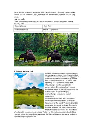 Exploring the Rich Biodiversity: Wildlife Tourism in Nepal | PDF