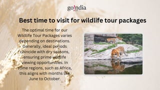 Wildlife Tour Packages: Go India Tours | PDF