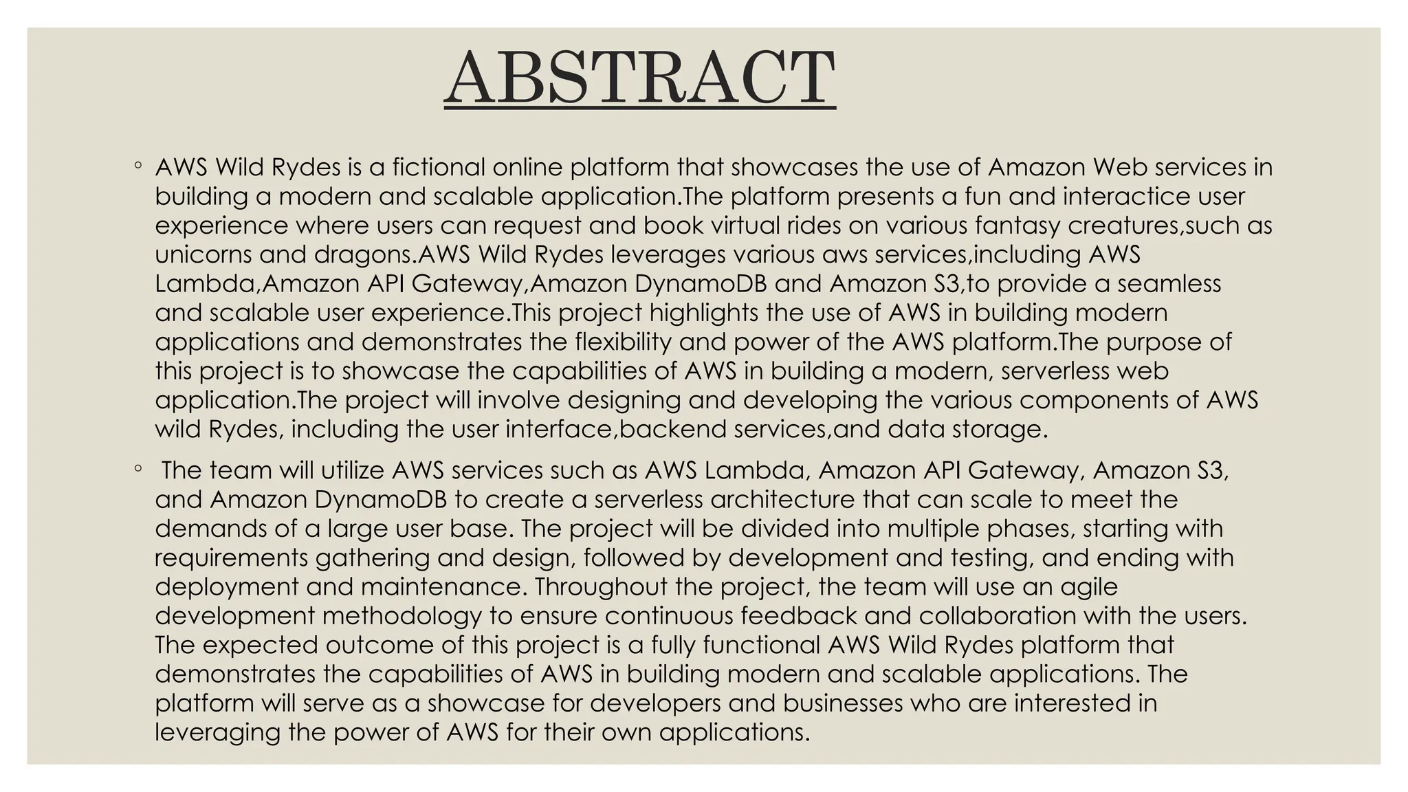 WILDRYDES Booking System (1).pjjjjjjjjjjjjj | PPTX