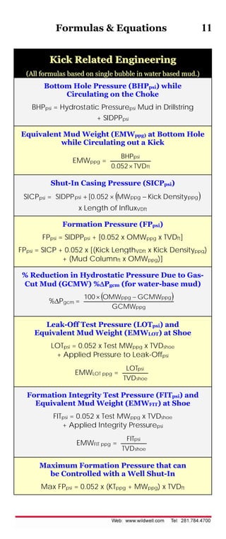 Wild well wc formulas and graphas | PDF