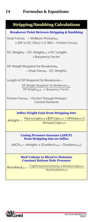 Wild well wc formulas and graphas | PDF