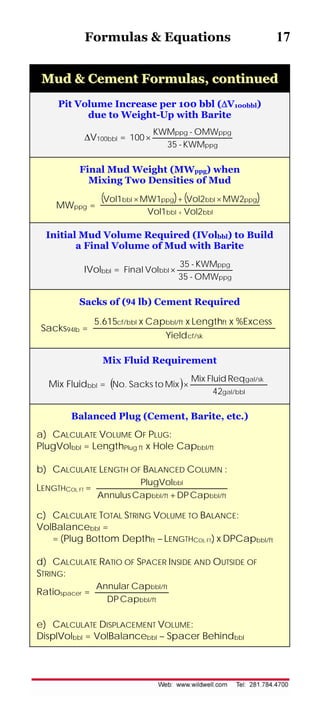 Wild well wc formulas and graphas | PDF