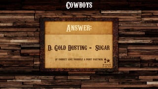 Wild West Quiz | PPT
