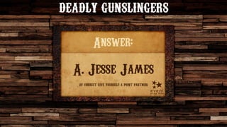 Wild West Quiz | PPT