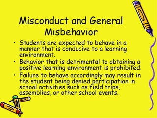Wildwood Student Conduct Expectations And Rules | PPT