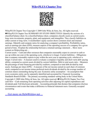 WileyPLUS Chapter Two | PDF