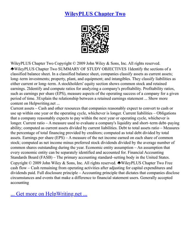 WileyPLUS Chapter Two | PDF