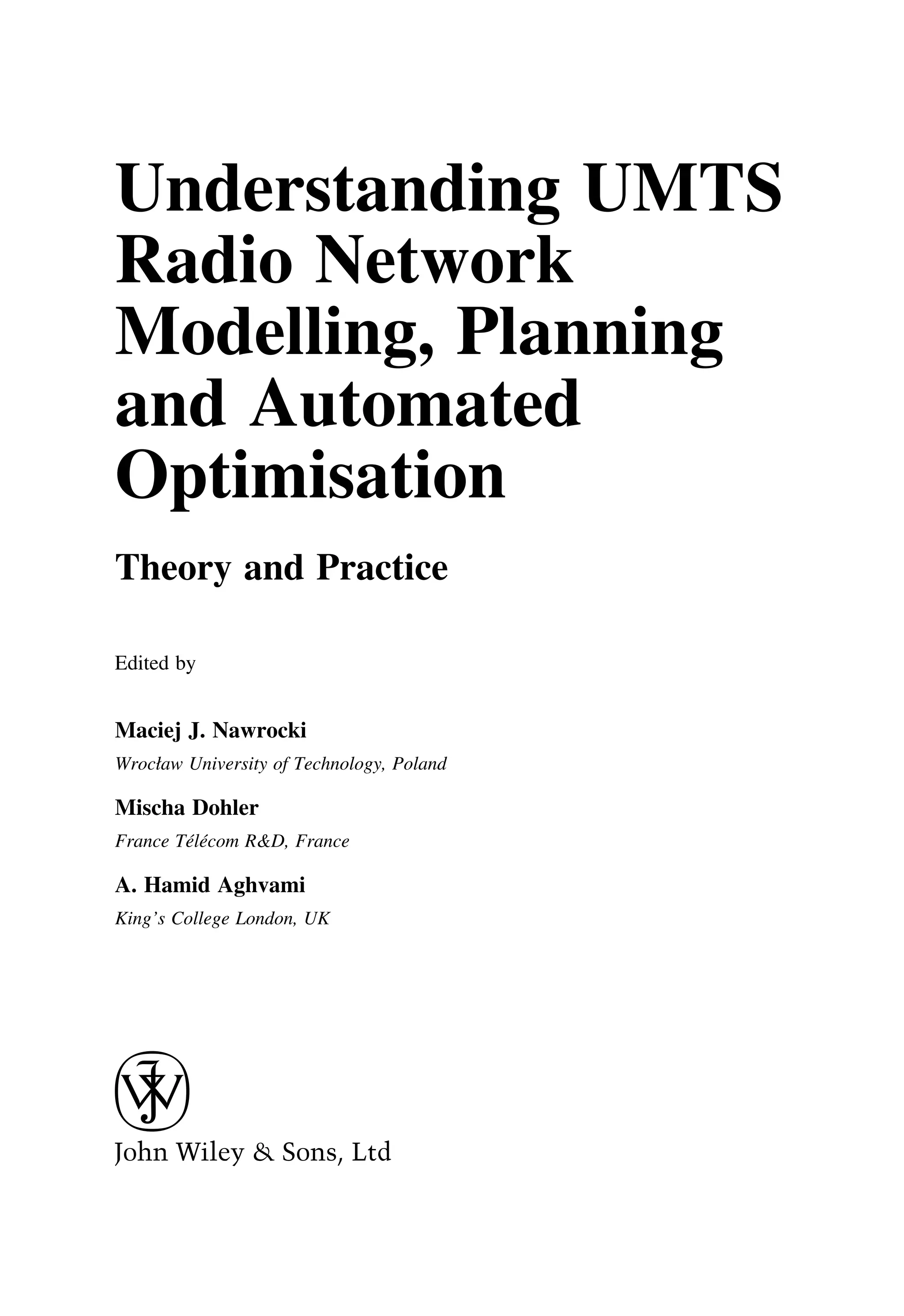 Understanding.Umts.Radio.Network.Modelling.Planning.And.Automated.Optimisation | PDF | Free Download