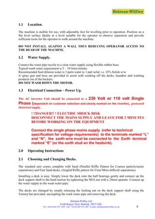 Wilfley manual | PDF