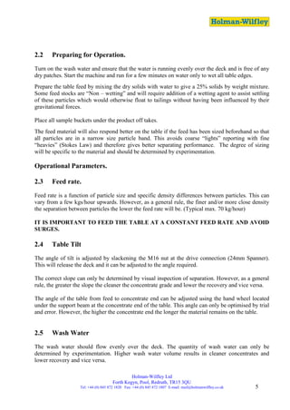 Wilfley manual | PDF